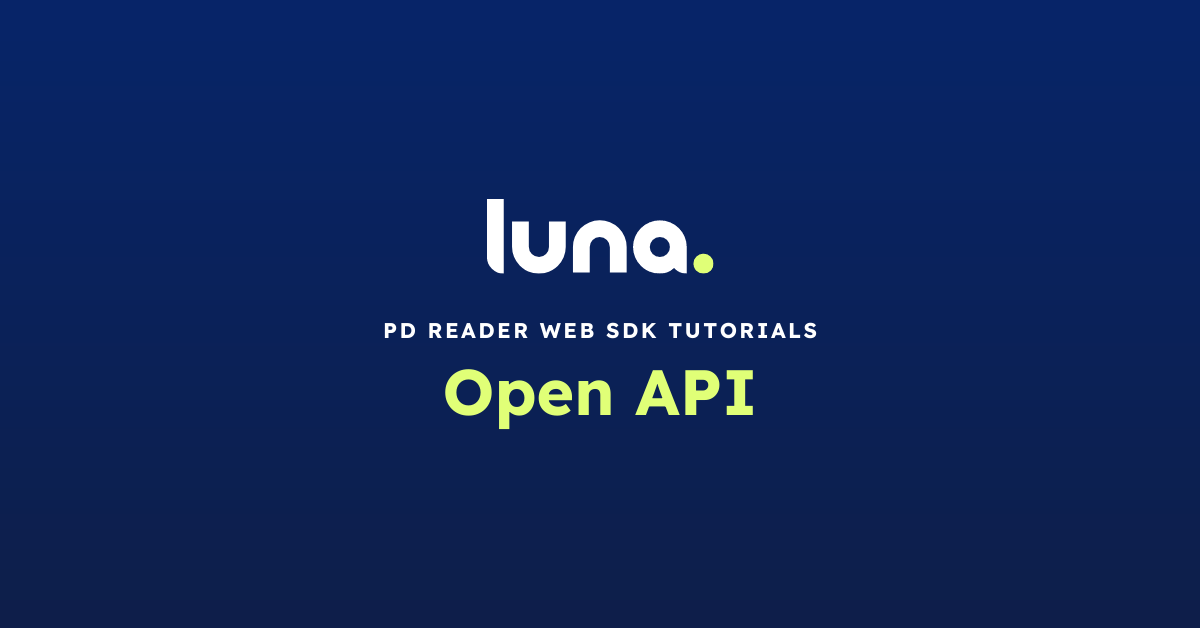 Open API | PD Reader Web SDK Tutorials